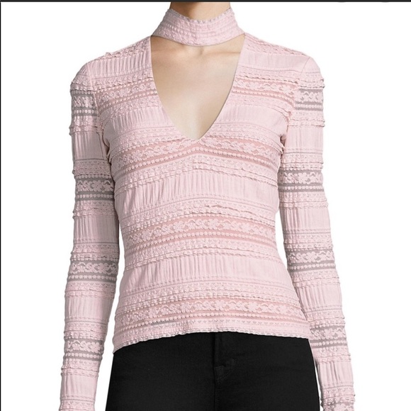cinq a sept | Tops | Cinq A Sept Cecily Light Pink Lace Top S New ...